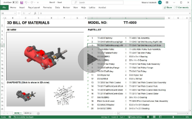 Interactive 3D Models in Microsoft Excel